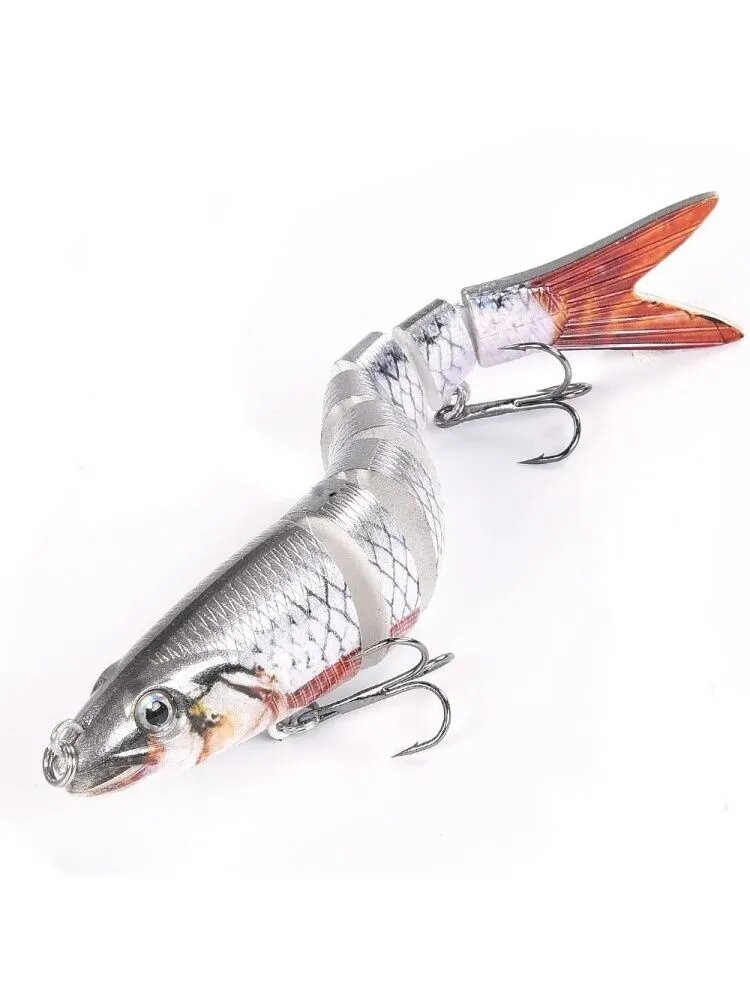 Приманка воблер Multi Jointed Swimbait 13.5см 20г, медленно тонущий, гиперреалистичная имитация рыбки, для троллинга и джига, окунь/щука/судак
