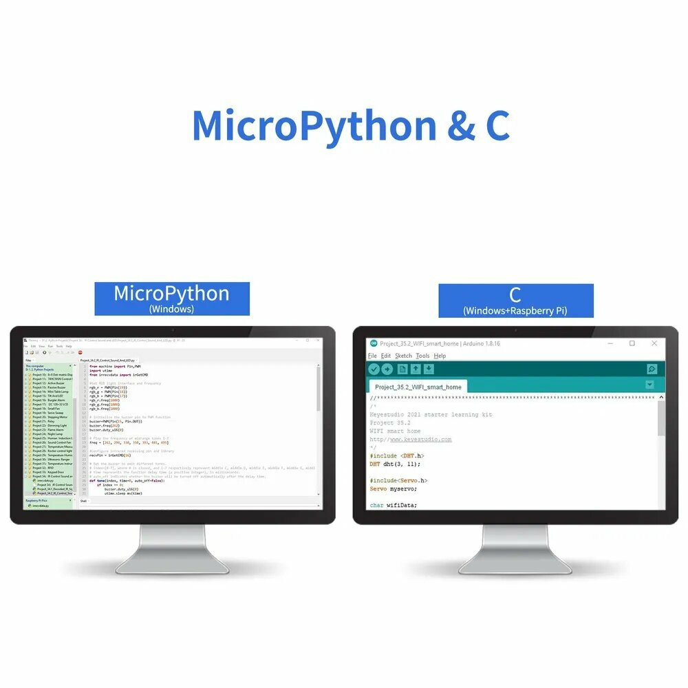 Keyestudio ESP32 Basic Learning Kit для Arduino Поддержка программирования Python — фото 1