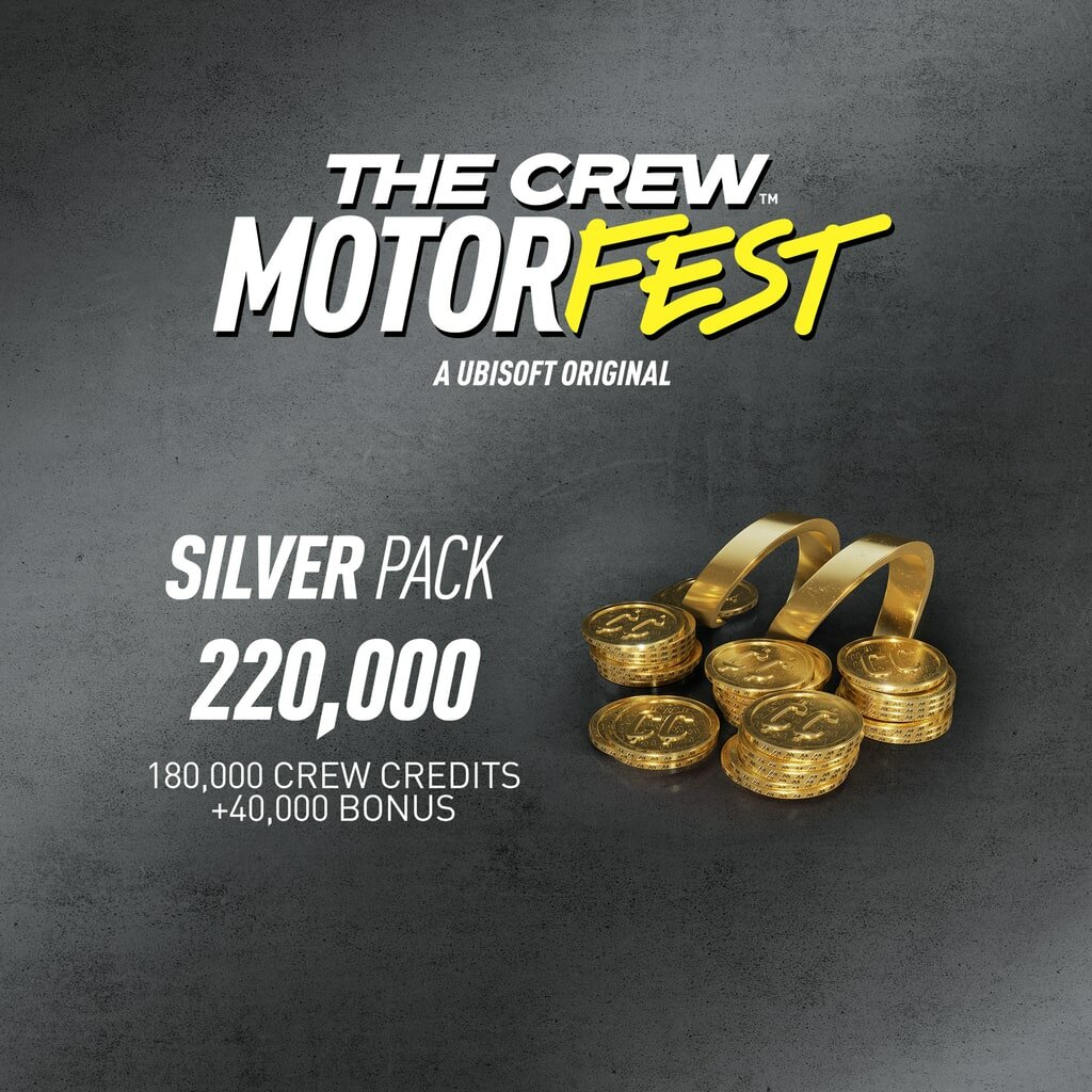 Дополнение The Crew Motorfest Silver Pack (220,000 Crew Credits), цифровое издание PlayStation 4, регион Индия / код пополнения баланса