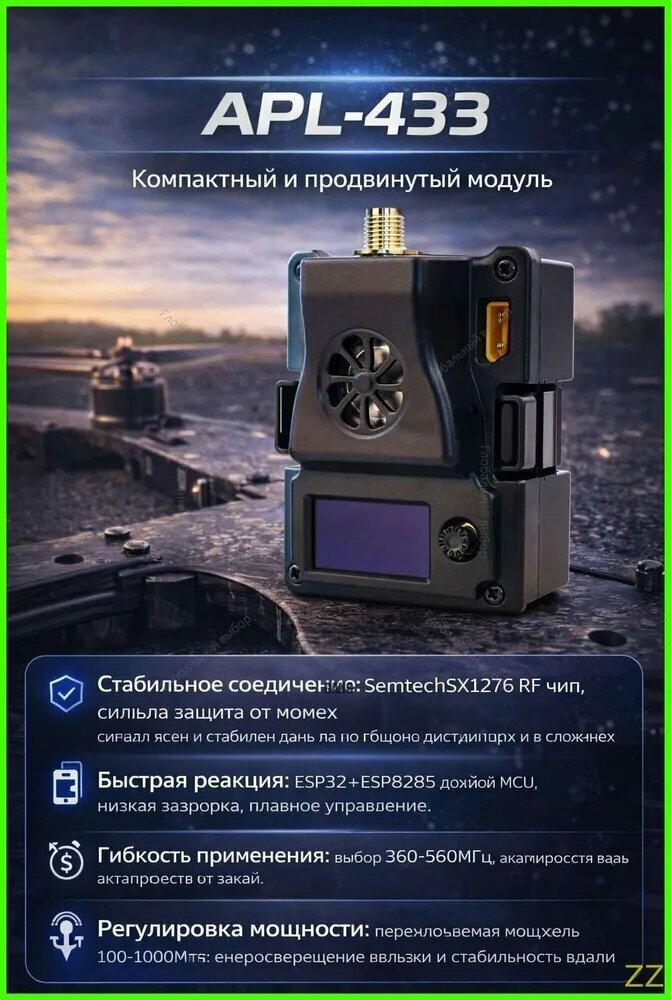 Радиочастотный модуль управления 433MHz, электронный передающий модуль ELRS