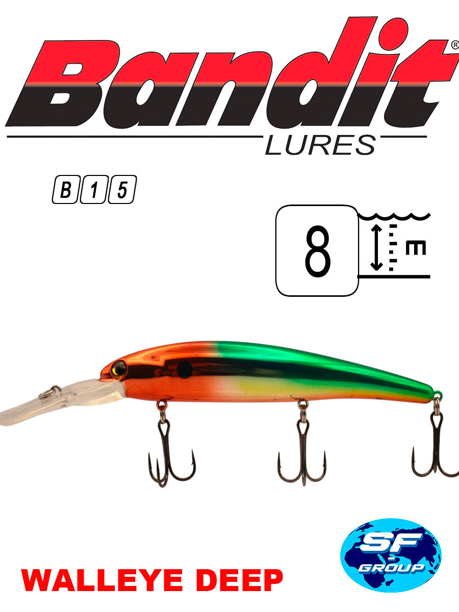 Воблер Bandit Deep Walley 12 см 17,5 гр заглубление 8м #B15