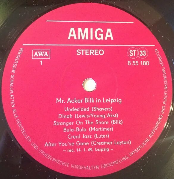Mr. Acker Bilk Orchestra - Mr. Acker Bilk In Leipzig VG+ — фото 1