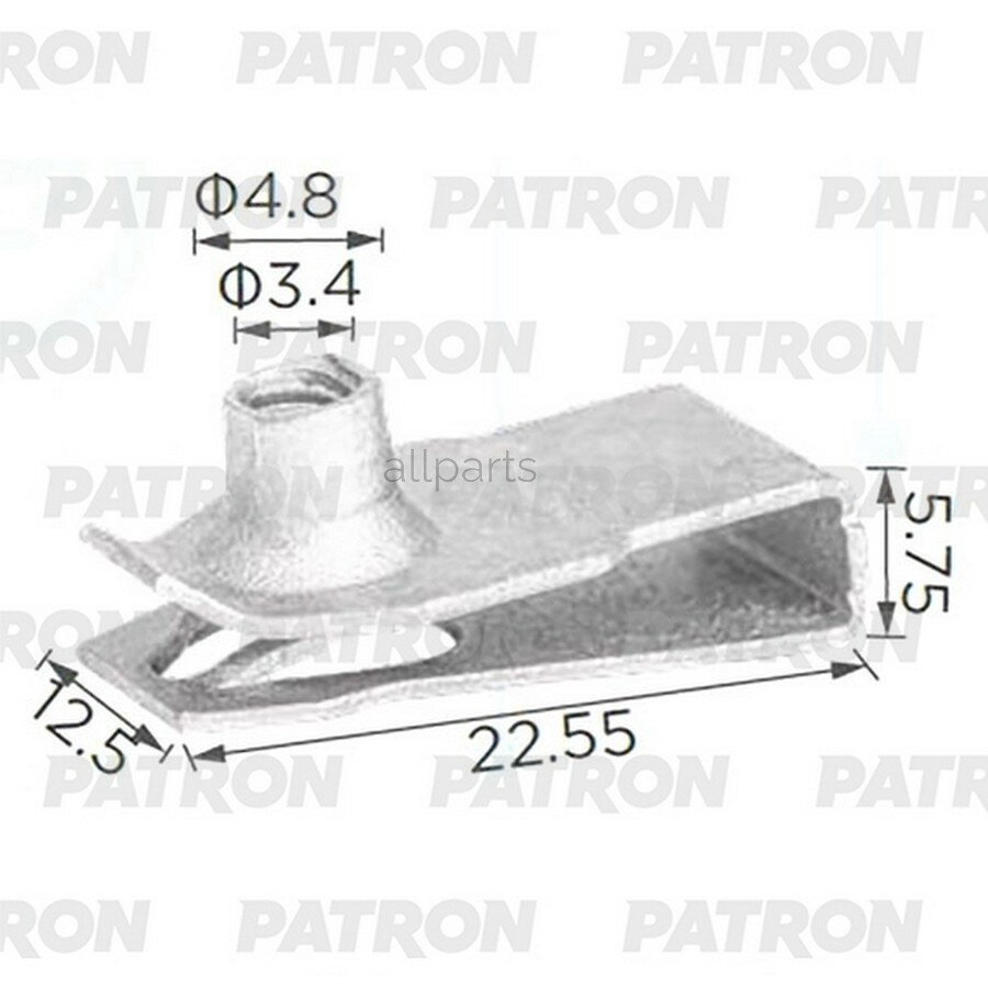 PATRON P37-3961 Скоба металлическая гайка м6 general motors