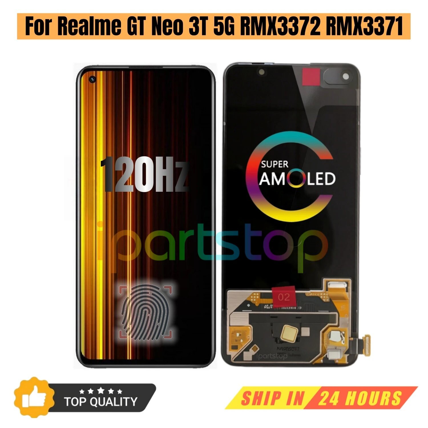 Дисплей Realme GT Neo 3T 5G RMX3372/3371, 120 Гц, Black Frame