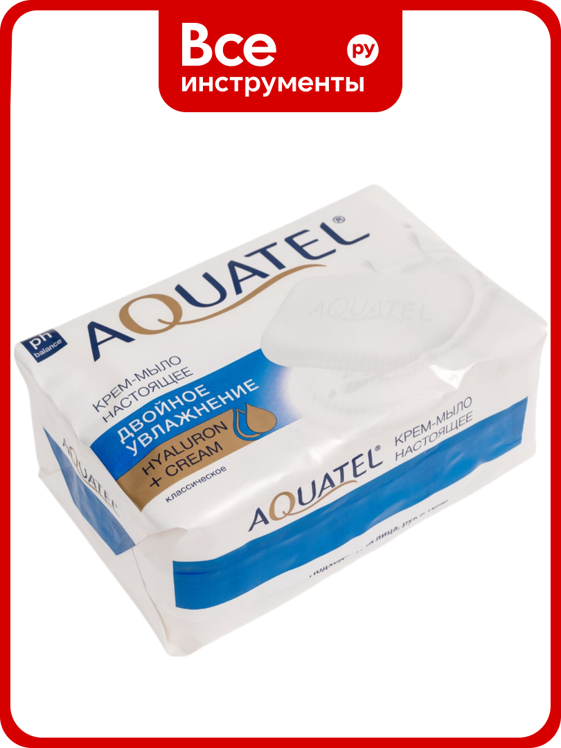 Твердое крем-мыло Aquatel 6281, классическое, 4 куска, (4х75 г) 300г