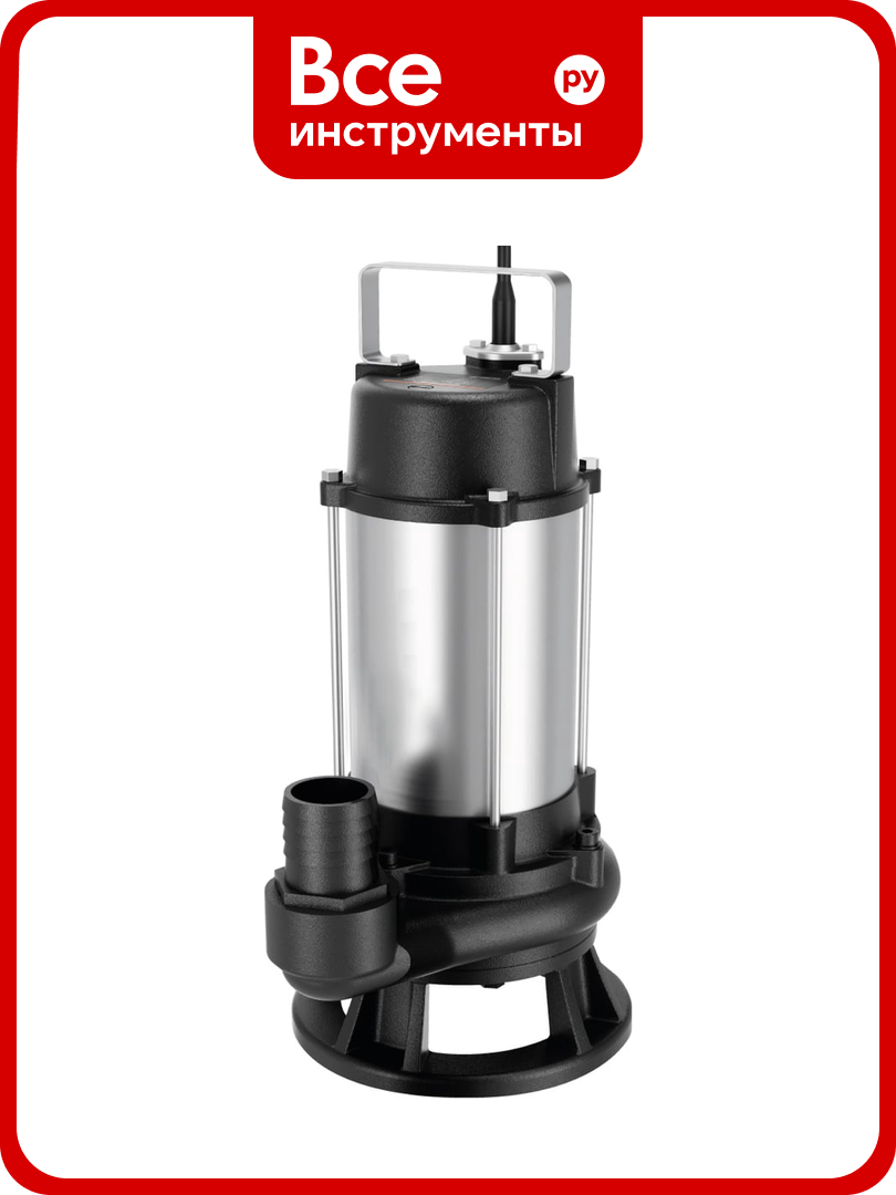 Фекальный насос с режущим механизмом Pumpman TPS1500A 82035, из септиков с диаметром перекачиваемых