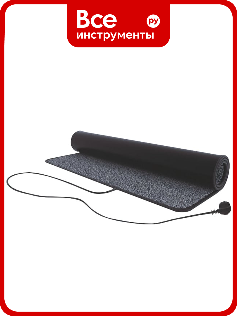 Подогреваемый коврик Теплолюкс carpet 80x50 серый 2217628, с нагревательным кабелем под ковровым