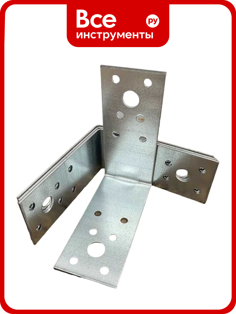 Крепежный перфорированный уголок 23 болта 90x90x40 ОЦ, 4 шт. B92009040232099