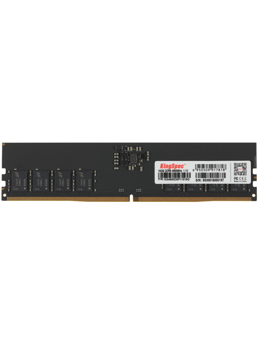 Память DDR5 16GB 4800MHz Kingspec KS4800D5P11016G RTL PC5-38400 CL40 DIMM 288-pin 1.1В single rank RTL