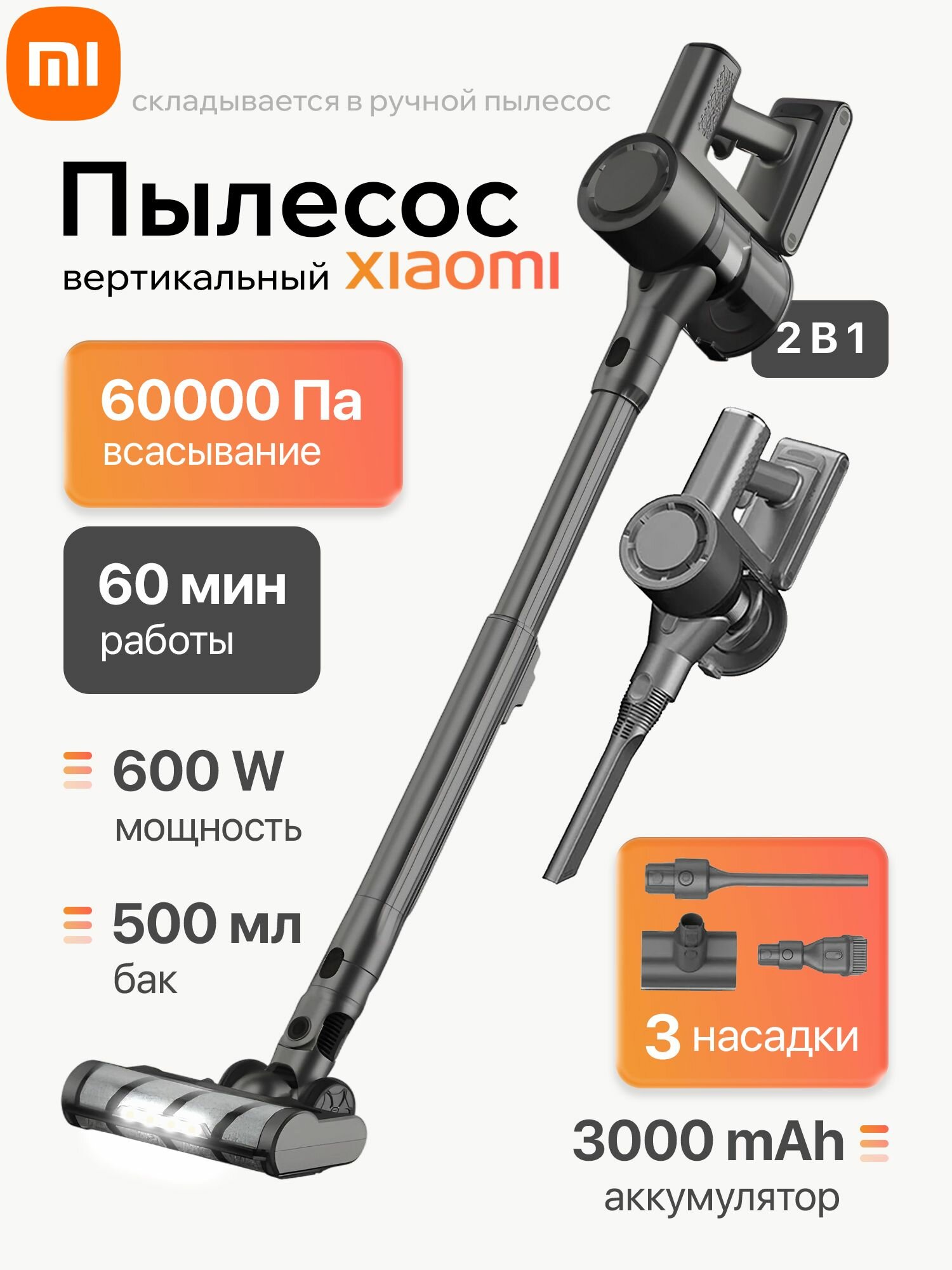 Пылесос вертикальный беспроводной Cordless Vacuum Cleaner