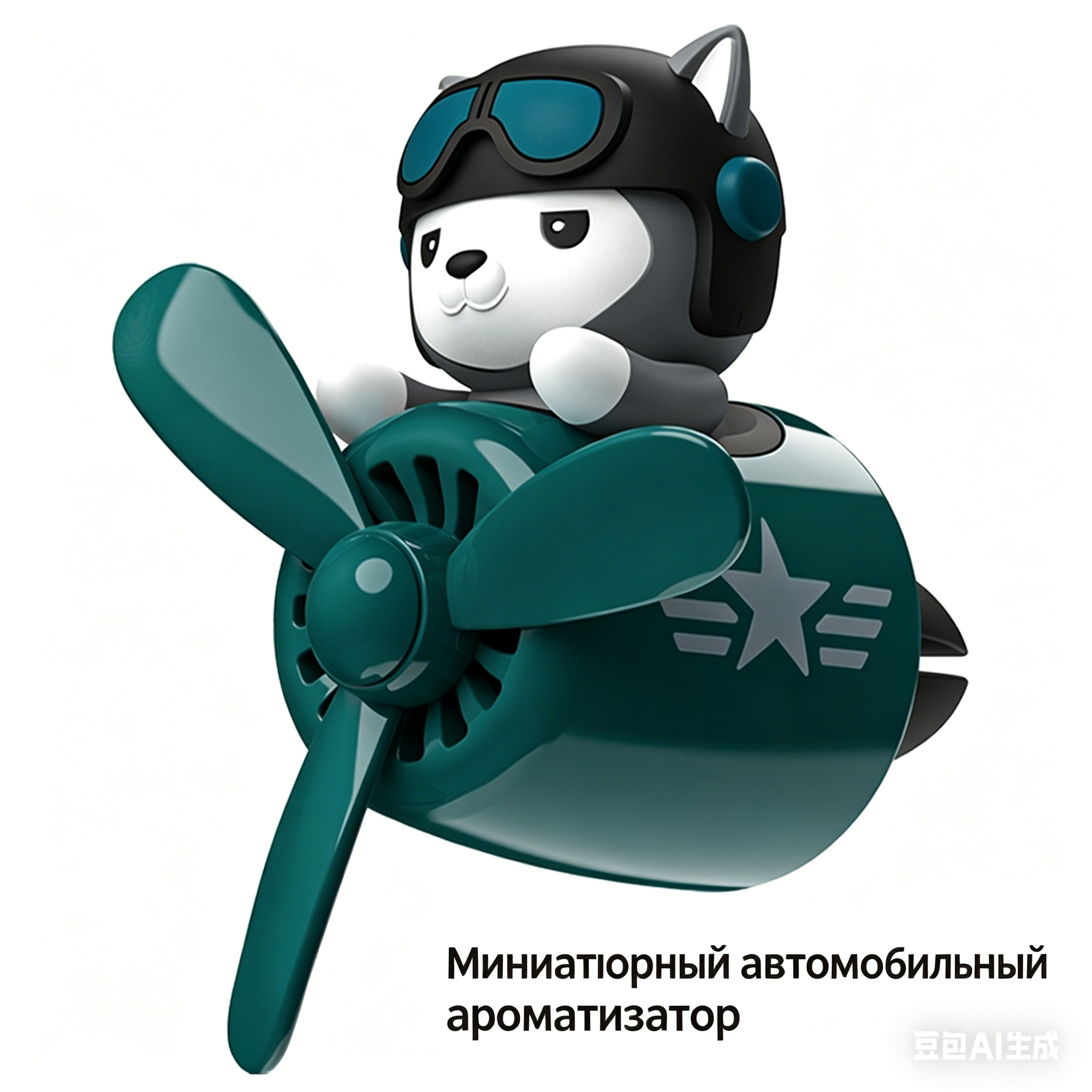 Маленький самолетик для ароматерапии, две таблетки для благовоний, в форме лайки, зеленый