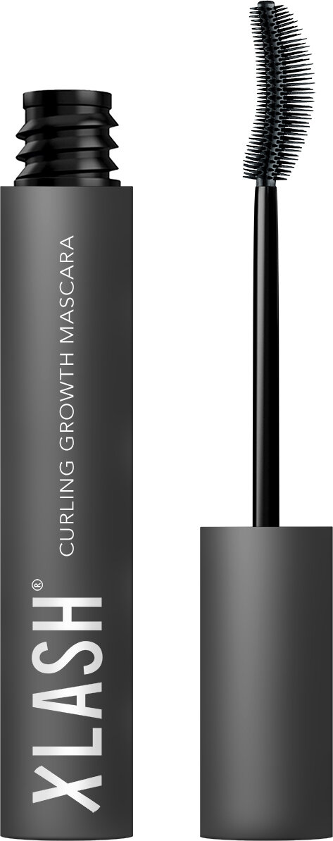 XLASH Cosmetics Подкручивающая термотушь с сывороткой для роста ресниц, черная Xlash Curling Growth Black Mascara