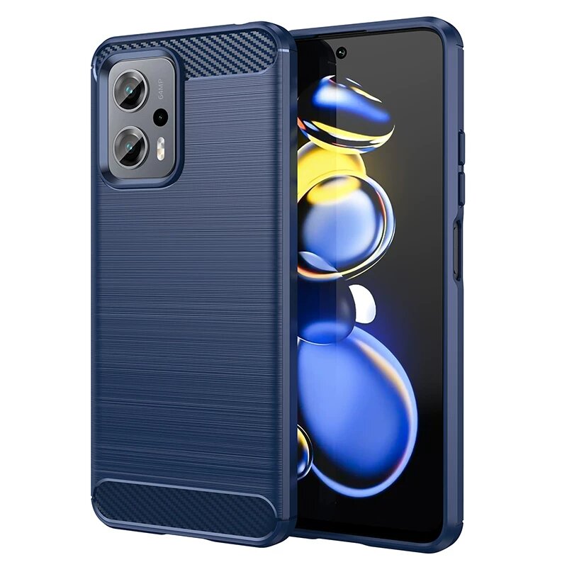 Чехол для Redmi Note 11 Pro+ из силикона с матовой отделкой, синий цвет, полная защита от падений для 5G смартфонов