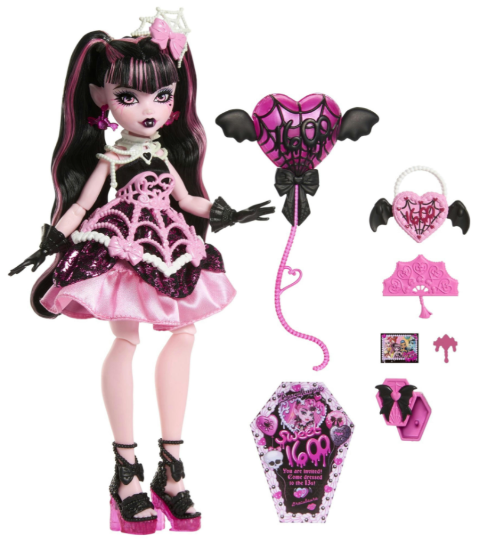 Кукла Mattel Monster High Scary Sweet Дракулаура с аксессуарами JBG74, 28 см