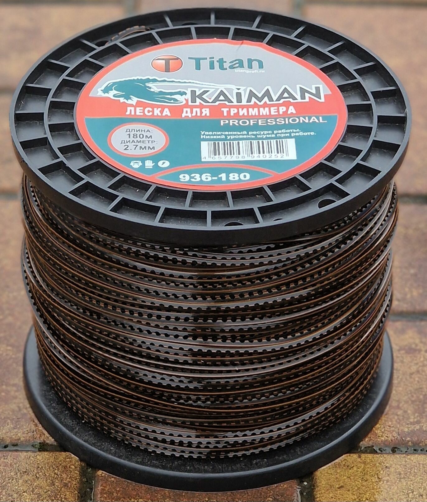Леска для триммеров (бобина) 2,7мм*180м KAIMAN PROFESSIONAL TITAN 936-180