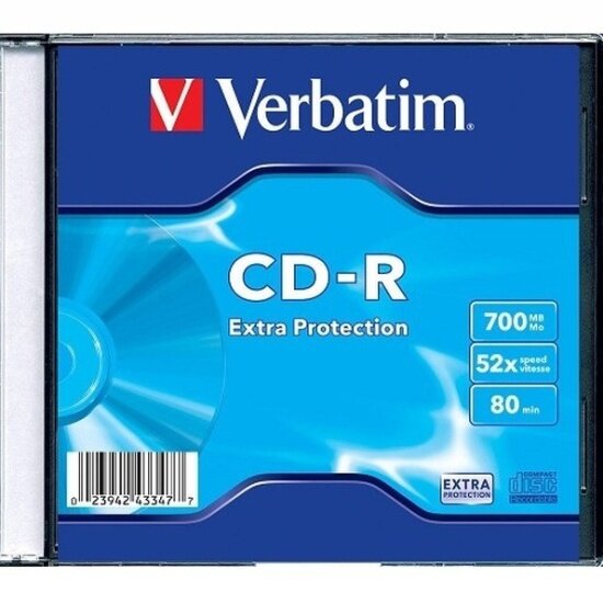 Диск Verbatim CD-R 48x/52x Slim case 1 шт (43347)