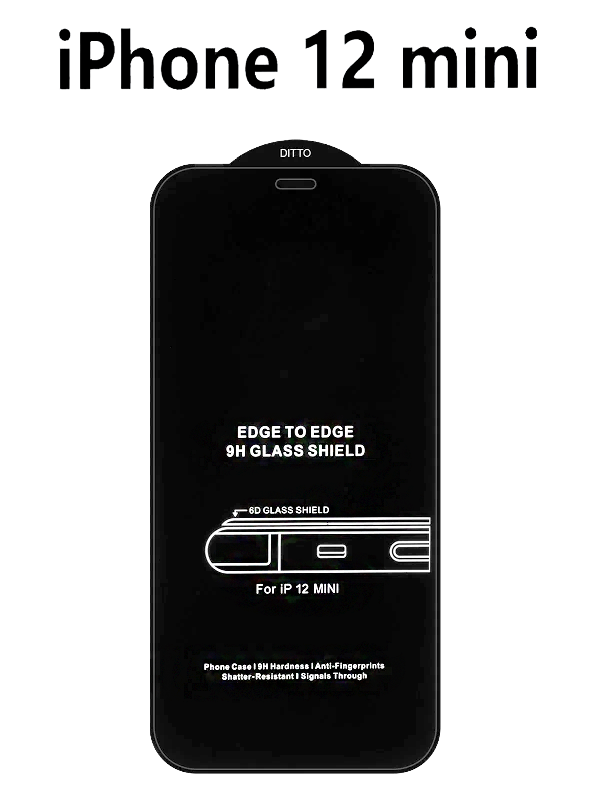 Противоударное защитное стекло для Apple iPhone 12 Mini, с олеофобным покрытием, 6D