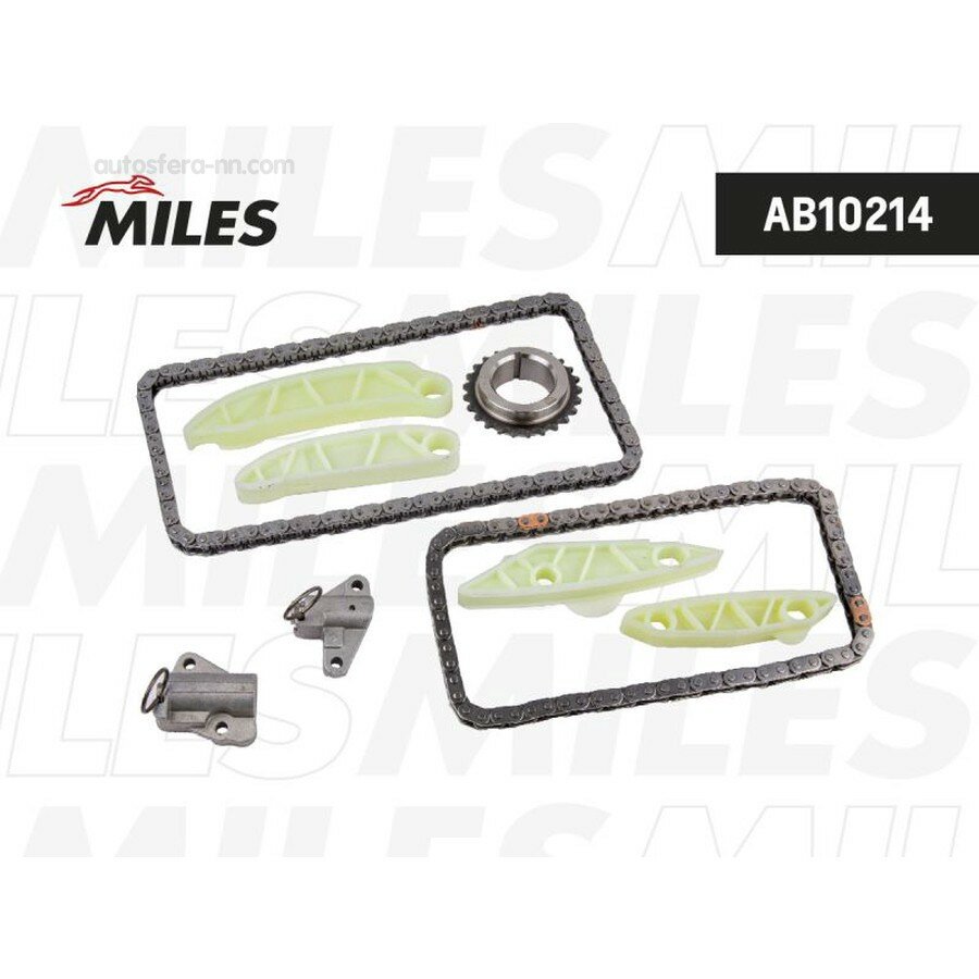 MILES AB10214 Комплект цепи ГРМ HYUNDAI/KIA IX35/SANTA FE/TUCSON D4HA/D4HB 13- co звездочками