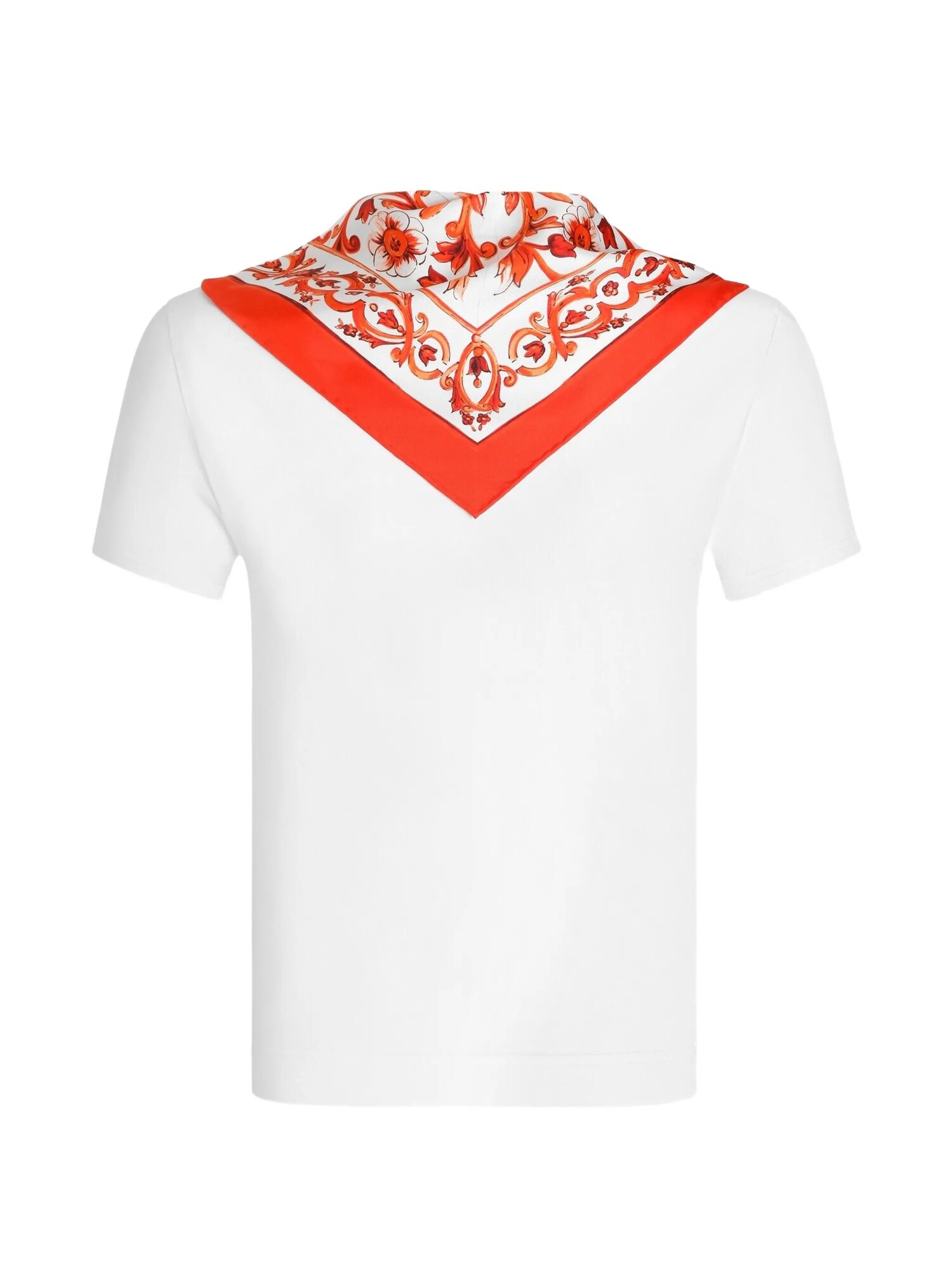 Футболка DOLCE & GABBANA Jersey T-shirt, размер 44, бежевый/белый — фото 1
