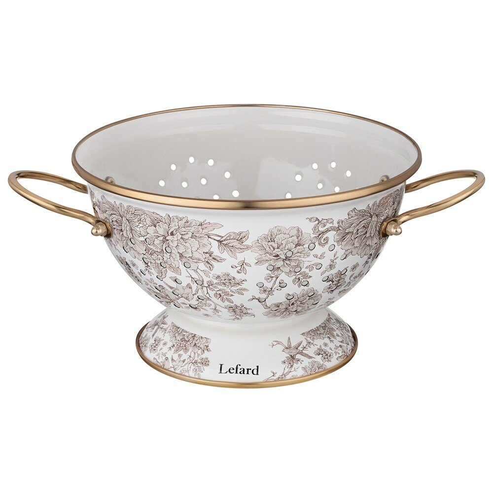 Дуршлаг lefard эмалированный, серия royal garden 22*13 см