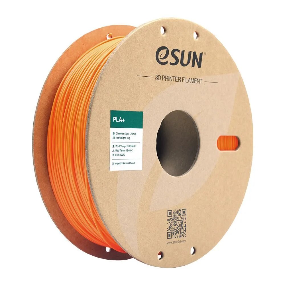 Катушка PLA+ пластика ESUN 1.75 мм 1кг, оранжевая (Orange)