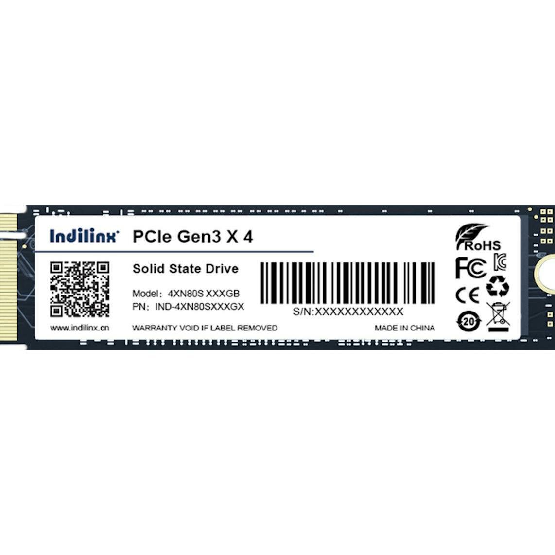 Твердотельный накопитель SSD M.2 256 Gb Indillinx IND-4XN80S256GX Read 2300Mb/s Write 1200Mb/s 3D NAND IND-4XN80S256GX
