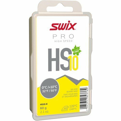 Парафин SWIX HS10 Yellow, 0 C/+10 C, 60гр,