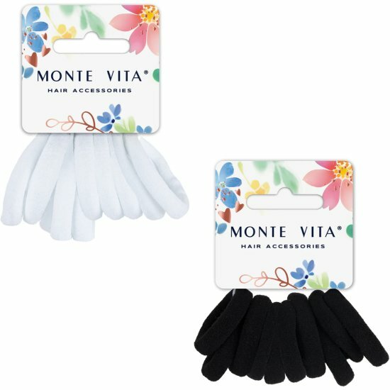 Резинки для волос 10 шт Monte Vita 457046 мягкие, средние (цвет в ас-те)