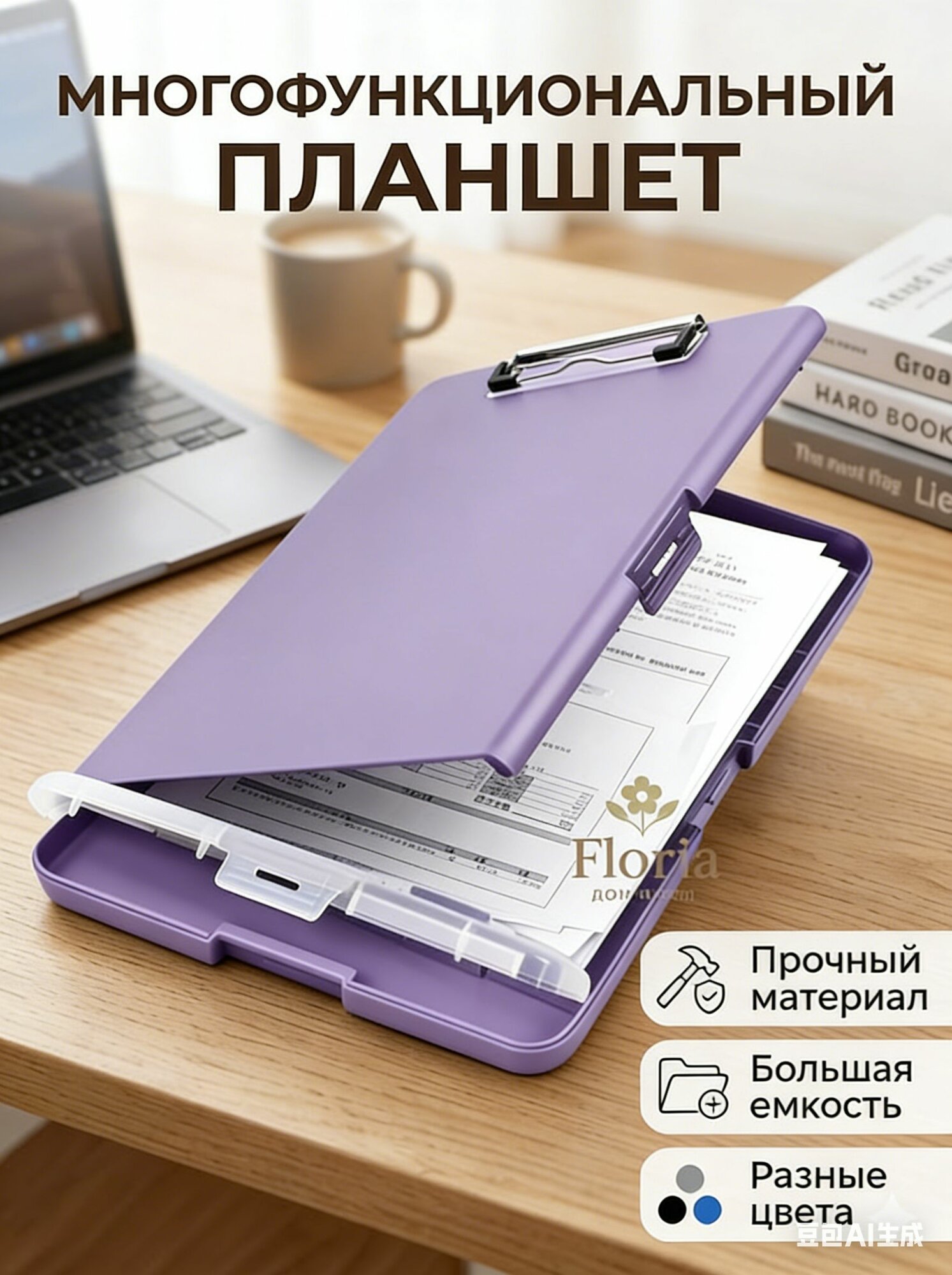 Папка с файлами A4, 1 шт. для документов для бумаг формата А4