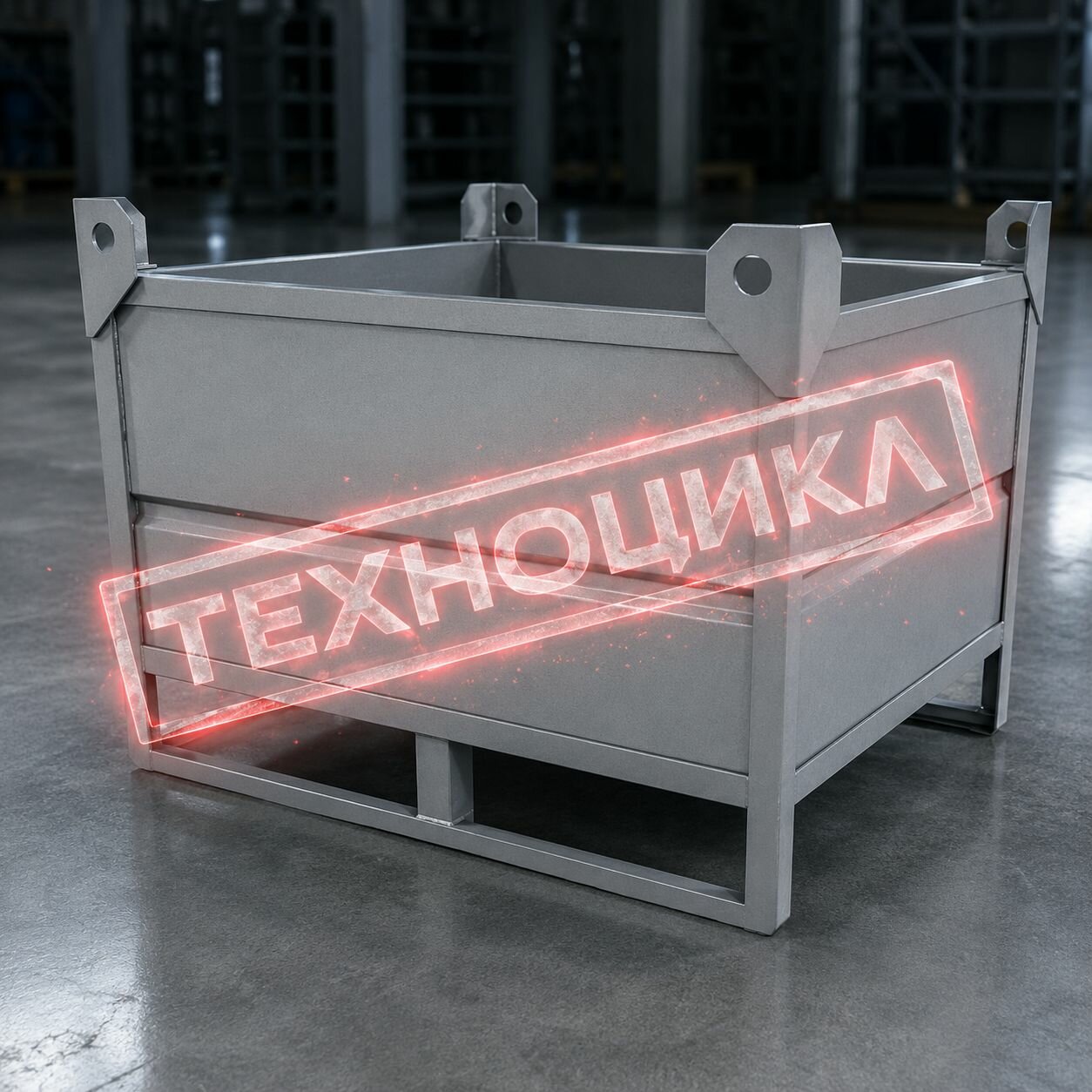 Контейнер КГ-02 500х600х400 мм, грузоподъемность 400 кг, техноцикл