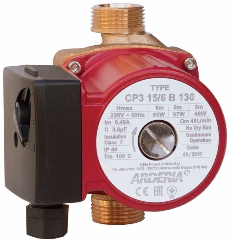 Насос циркуляционный ARDERIA CP3 20/6B-130