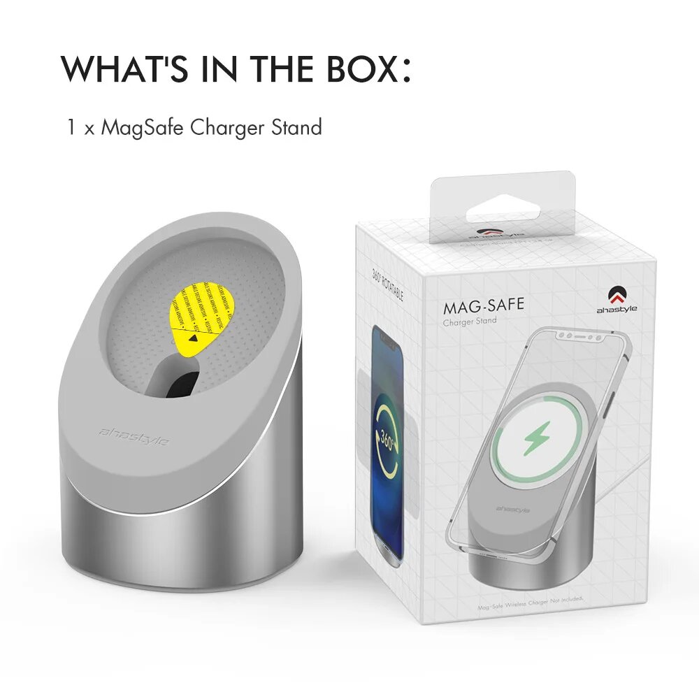 Подставка для зарядки, подходит для зарядной док-станции MagSafe Apple iPhone 12, магнитная беспроводная зарядка, кронштейн для хранения из алюминиевого сплава