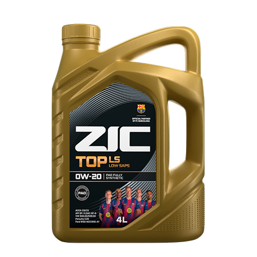 Моторное масло ZIC TOP LS 0W-20 синтетическое C6/C5 SP 4 л, артикул 162679