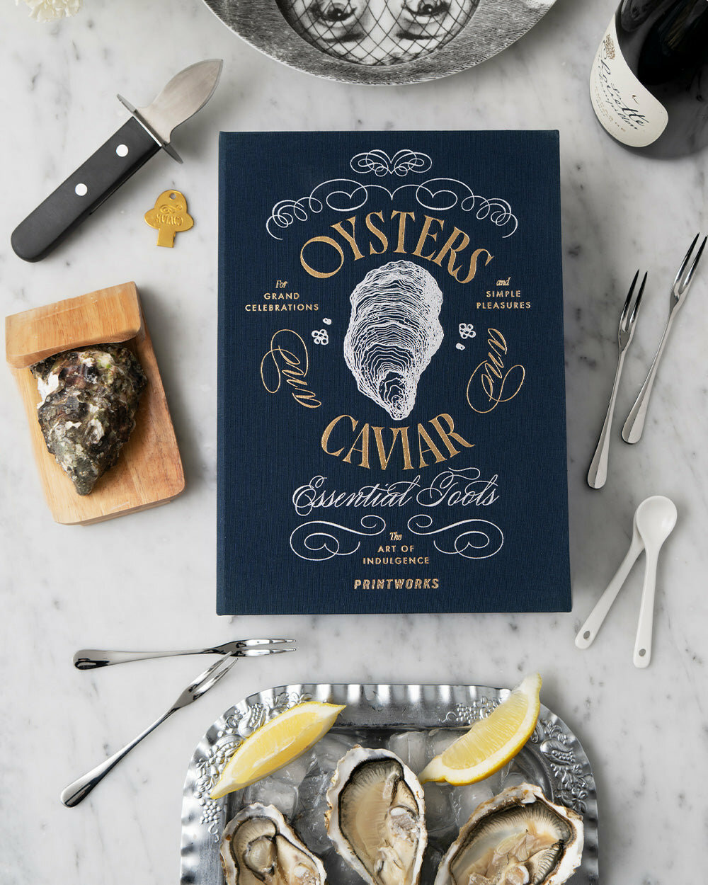 Printworks Набор аксессуаров для устриц и икры The Essentials OYSTER & CAVIAR Tools, 4 предмета