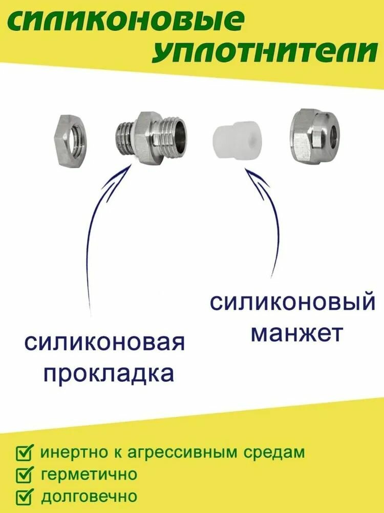 Ниппель M8 мм для установки цифрового термометра под щуп 2-4 мм,2 шт.