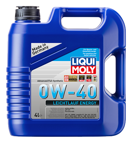 LIQUI MOLY Моторное масло Liqui Moly Leiсhtlauf Energy 0W40 hc-синтетическое 4л