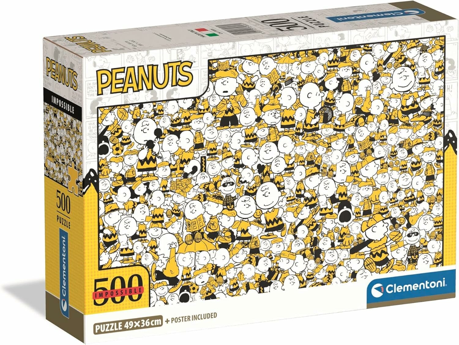Пазл для взрослых Clementoni 500 деталей, элементов : PEANUTS