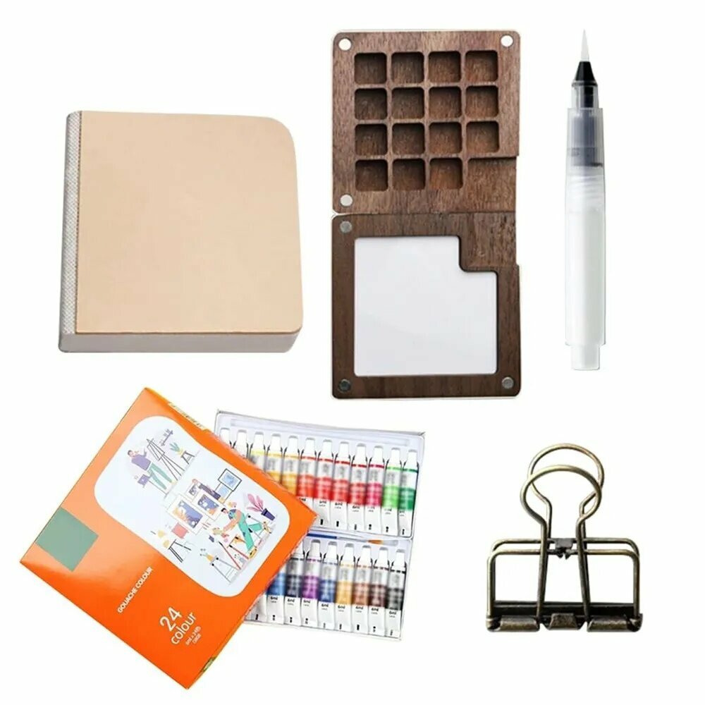 Палитра Для Рисования Travel Paint Palette, Портативный Набор Акварели