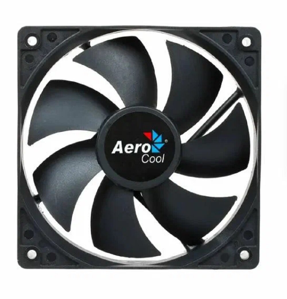Вентилятор для корпуса AeroCool Force 12, переходник на 4-pin Molex, черный