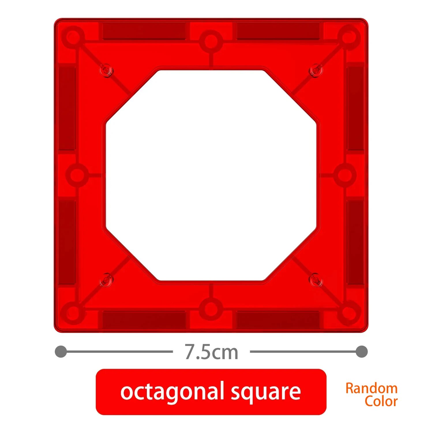 Магнитная плитка Красный octagonal square 7.5см