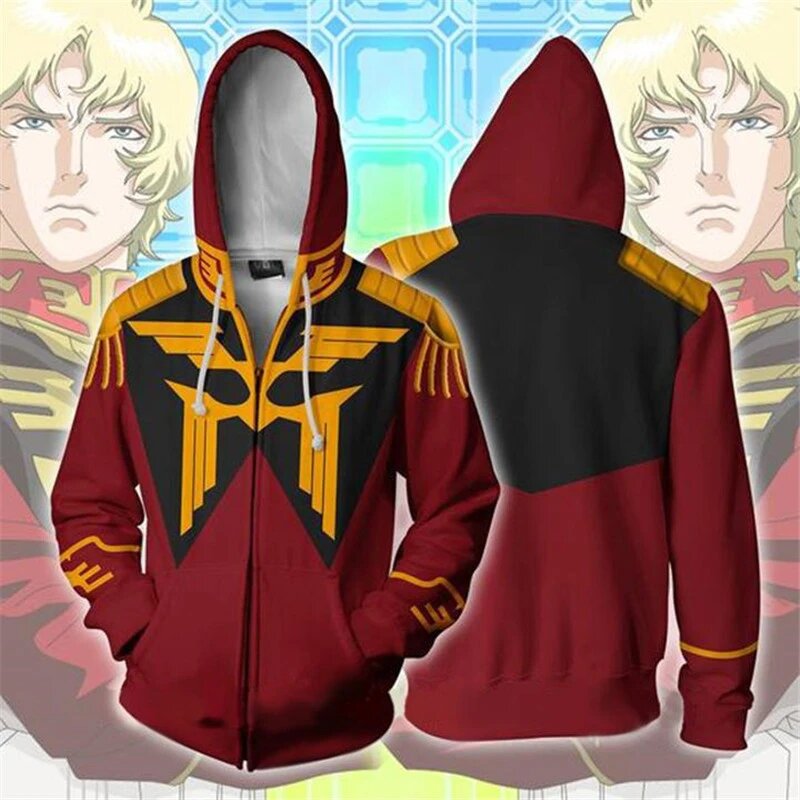 Худи с принтом Char Aznable, размер M, цвет Zipper A