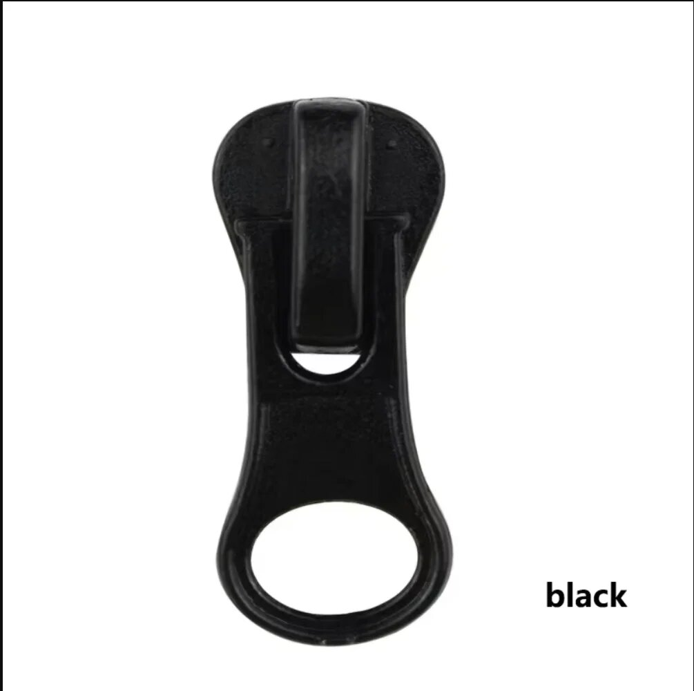 Черный бегунок для молнии, 5#, black, 10 шт.