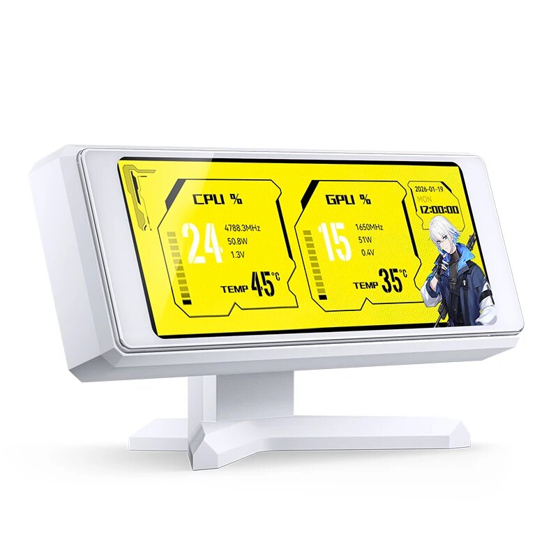 Jonsbo DS339 компьютерный корпус с дисплеем 3.39 дюймов DS339 White