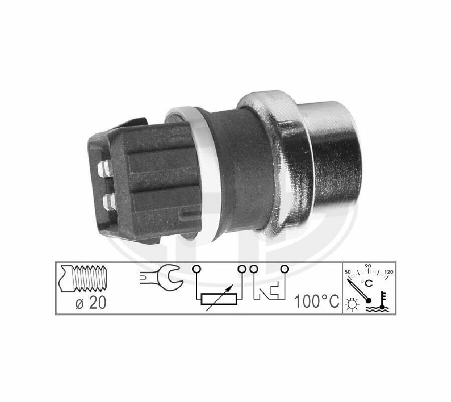 Датчик, температура ОЖ VW T4, ERA, 330152