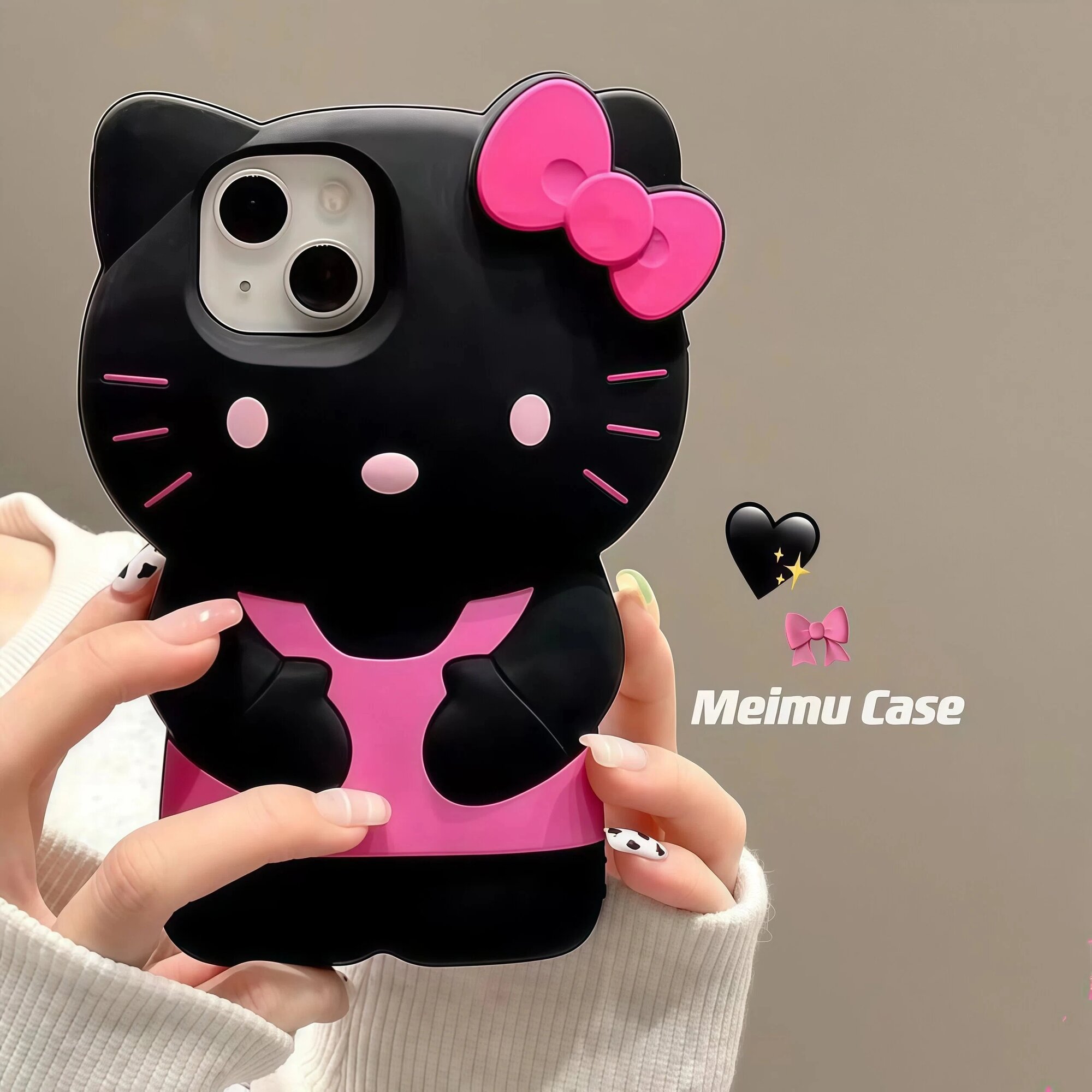 Чехол Hello Kitty для iPhone XS, черный
