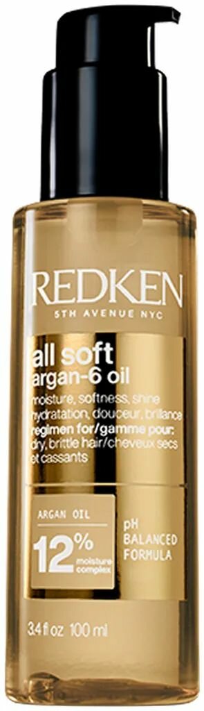 Масло для волос Redken All Soft Argan-6 Oil 100 мл