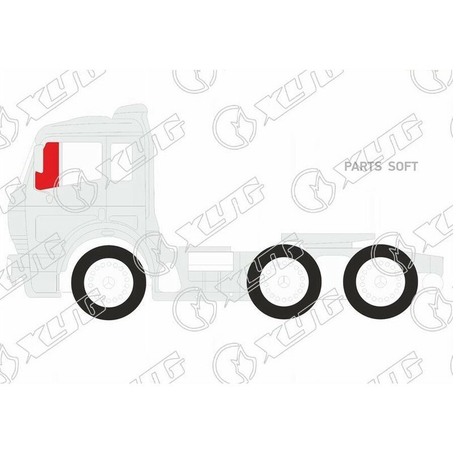 Стекло боковое опускное (Спереди/ Слева/ Цвет зеленый) Hino Ranger 86-98 от официального дистрибьютора, XYG, артикул FG177FDLH1