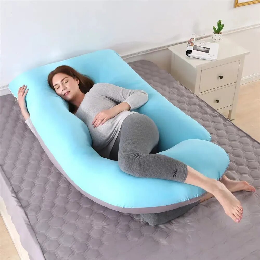 Подушка для беременных и кормящих 80x180 см 7-зональная пена comfort G образная