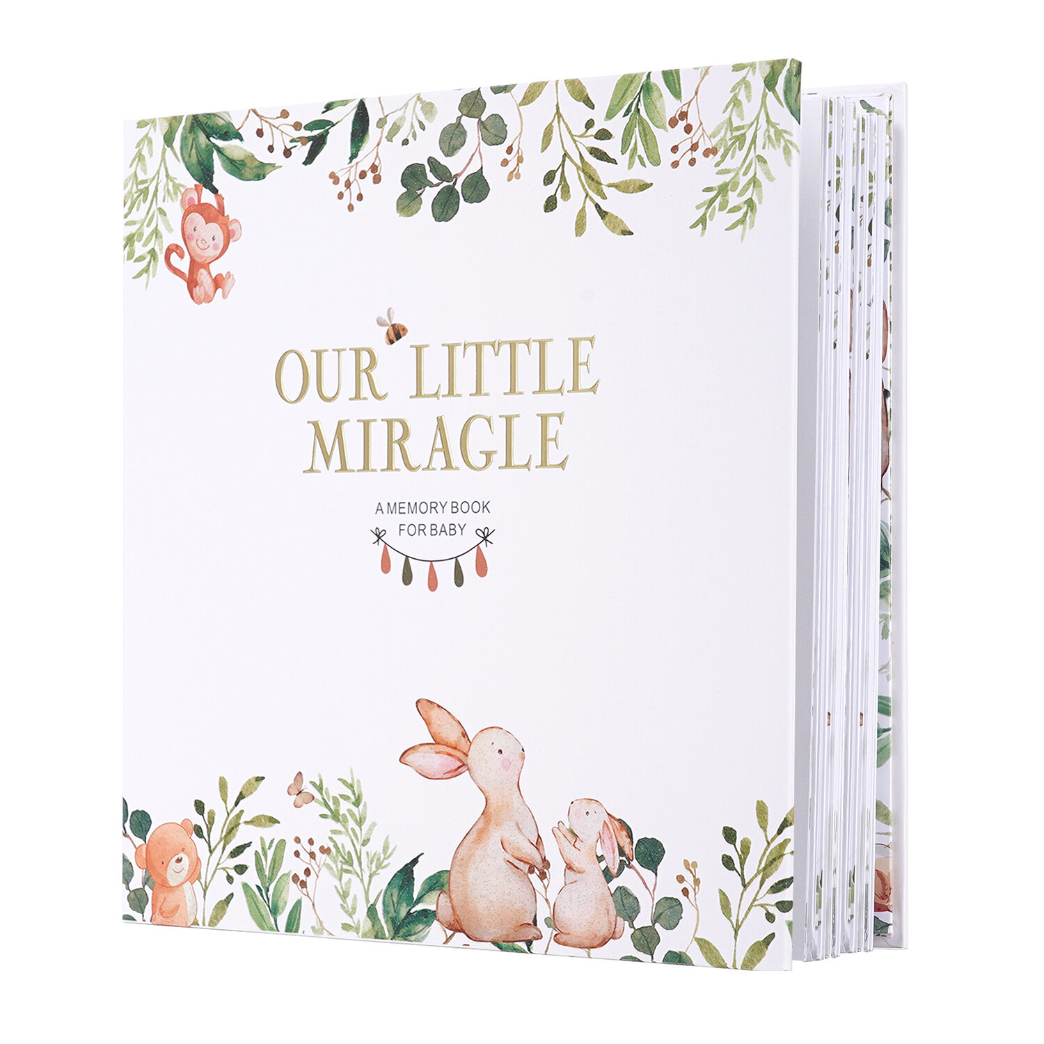 Детская книга памяти и дневник развития Baby memory book с трекером, запись рождения, графики веса, фотоальбом, DIY для родителей