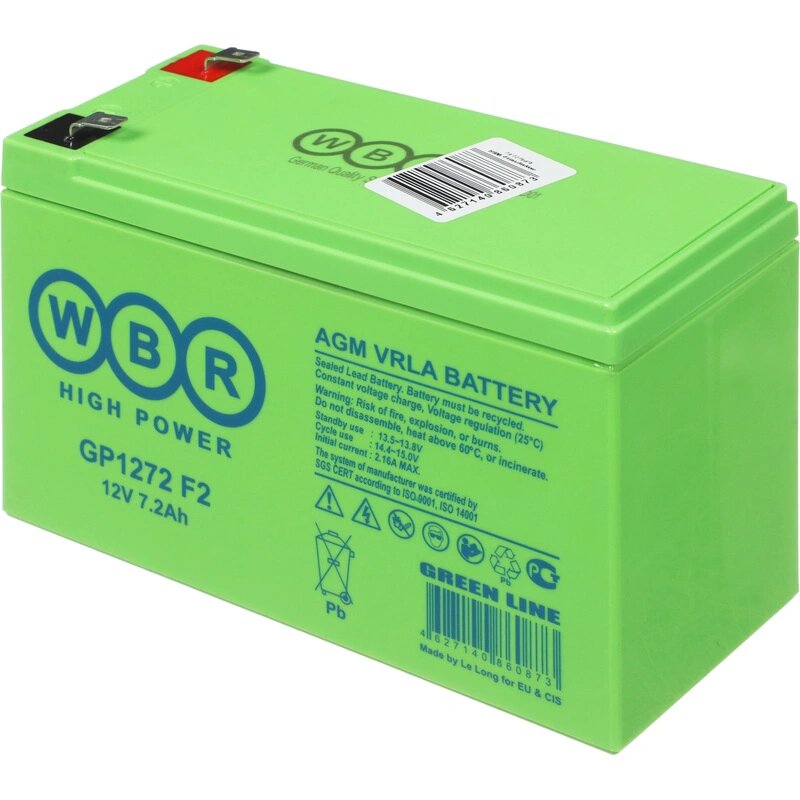 Батарея для ИБП WBR GP1272 F2 12В 7.2А. ч
